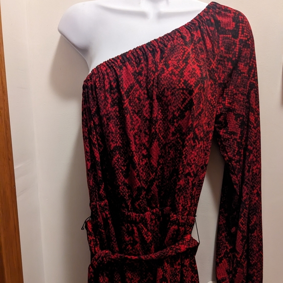 Michael Kors | Tops | Michael Kors One Off Shoulder Red Womens Medium ...